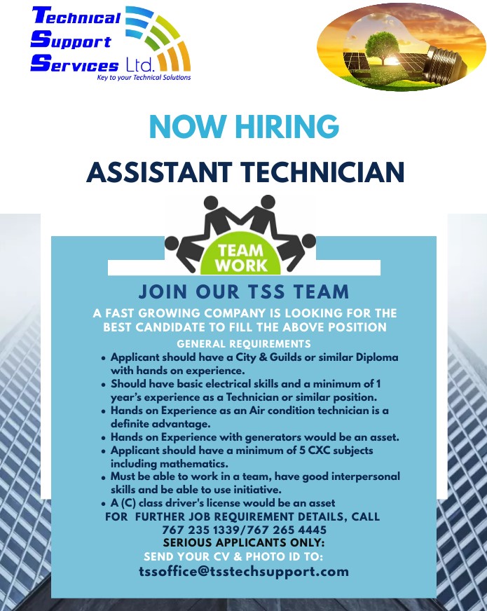 Vacancy – Technical Support Services Ltd.